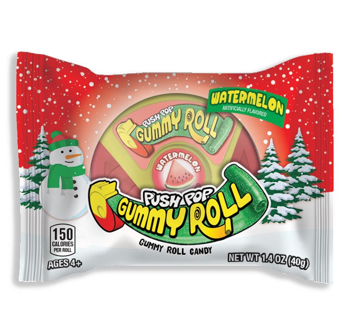 PUSH POP CHRISTMAS GUMMY ROLL 1.4 OZ | Poulsbo Candy Shoppe